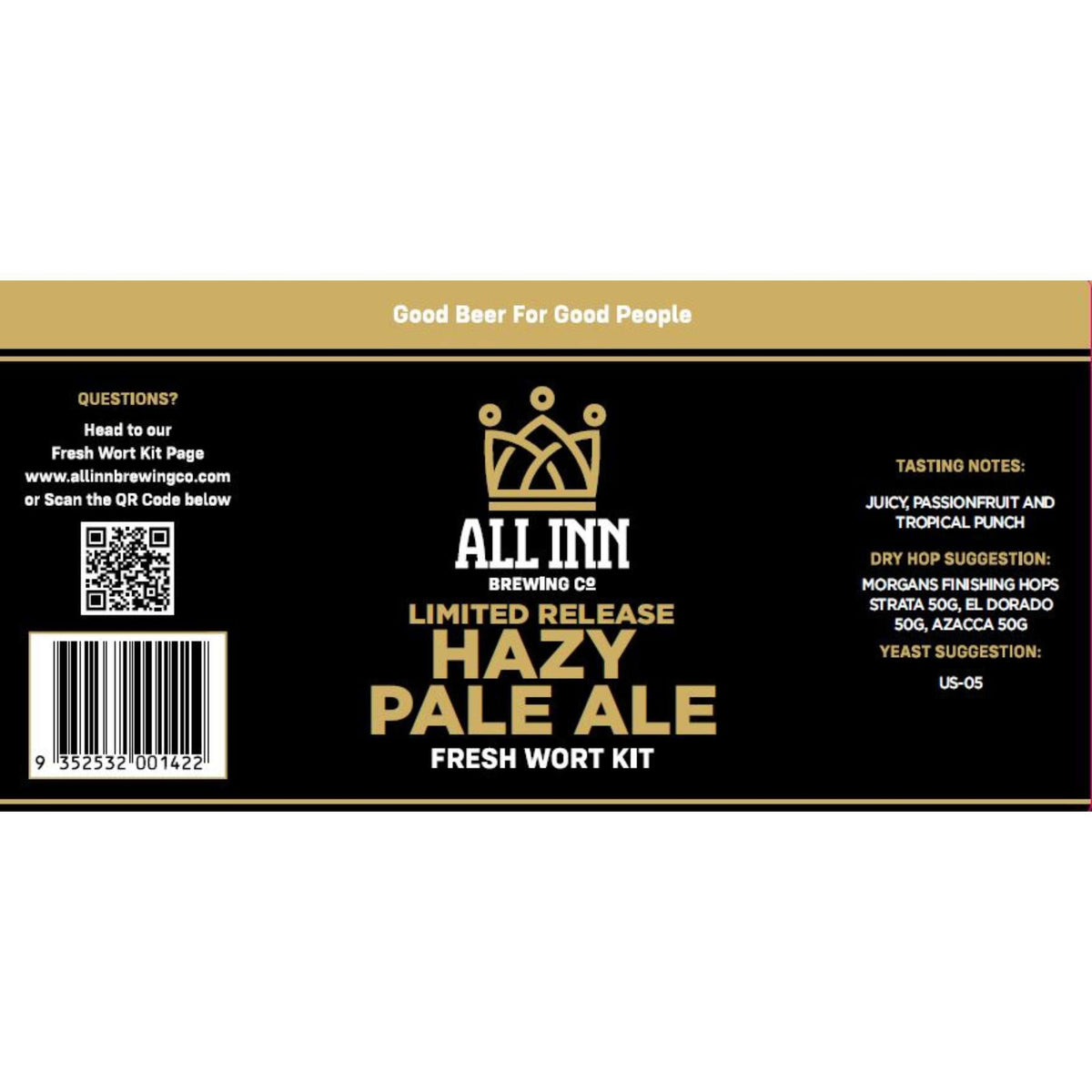 All Inn Brewing Co Hazy Pale Fresh Wort Kit — Newcastle Brew Shop