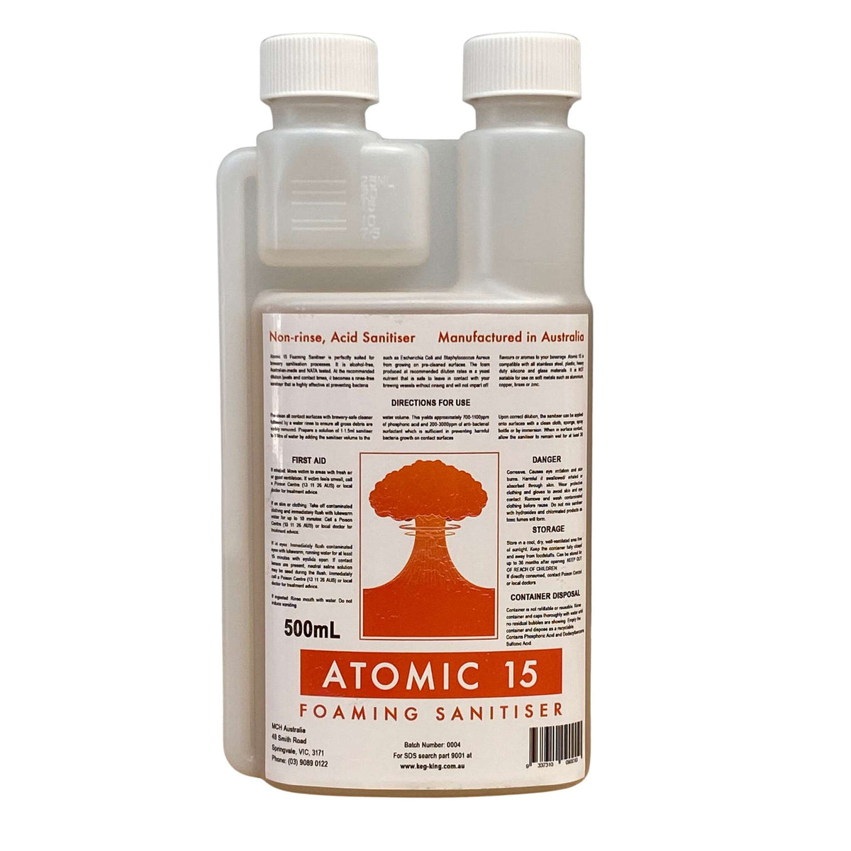 Atomic 15 No Rinse Sanitiser — Newcastle Brew Shop